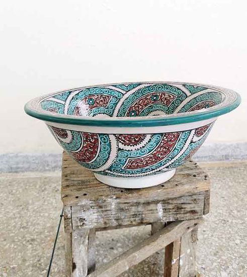 JeenaLaVie. Modern Farmhouse Bathroom Sink - Abstract Art Design