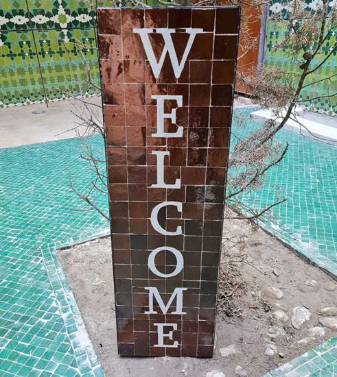 JeenaLaVie. Zellige WELCOME Sign - Handcrafted Welcome Sign Front Door ...