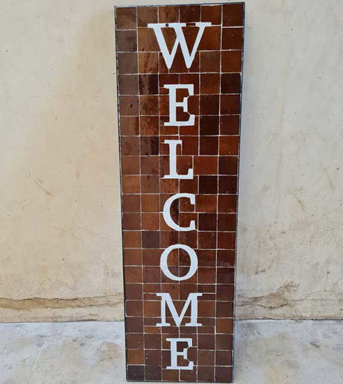 JeenaLaVie. Zellige WELCOME Sign - Handcrafted Welcome Sign Front Door ...