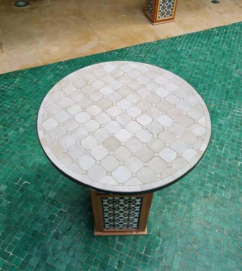 JeenaLaVie. Natural White Zellige Color Table TOP - Mid Century Modern ...